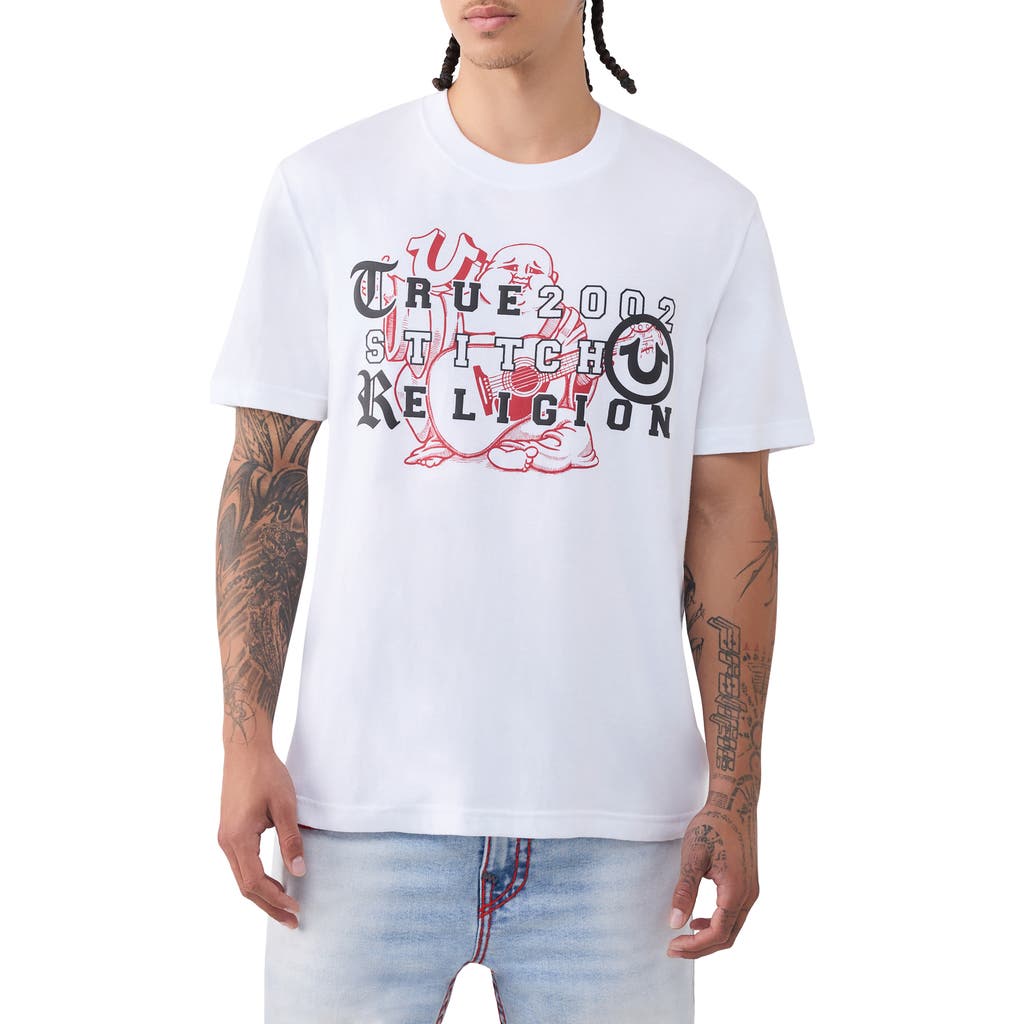 TRUE RELIGION BRAND JEANS buddha letters graphic t-shirt